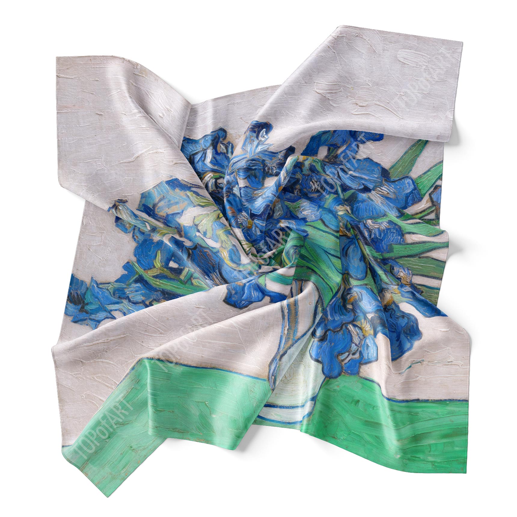 Silk Scarf Still Life - Vase with Irises by Vincent van Gogh - A ...